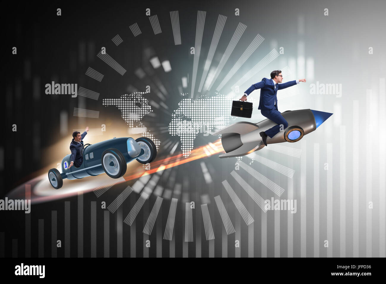 Competition concept with business people competing Stock Photo - Alamy