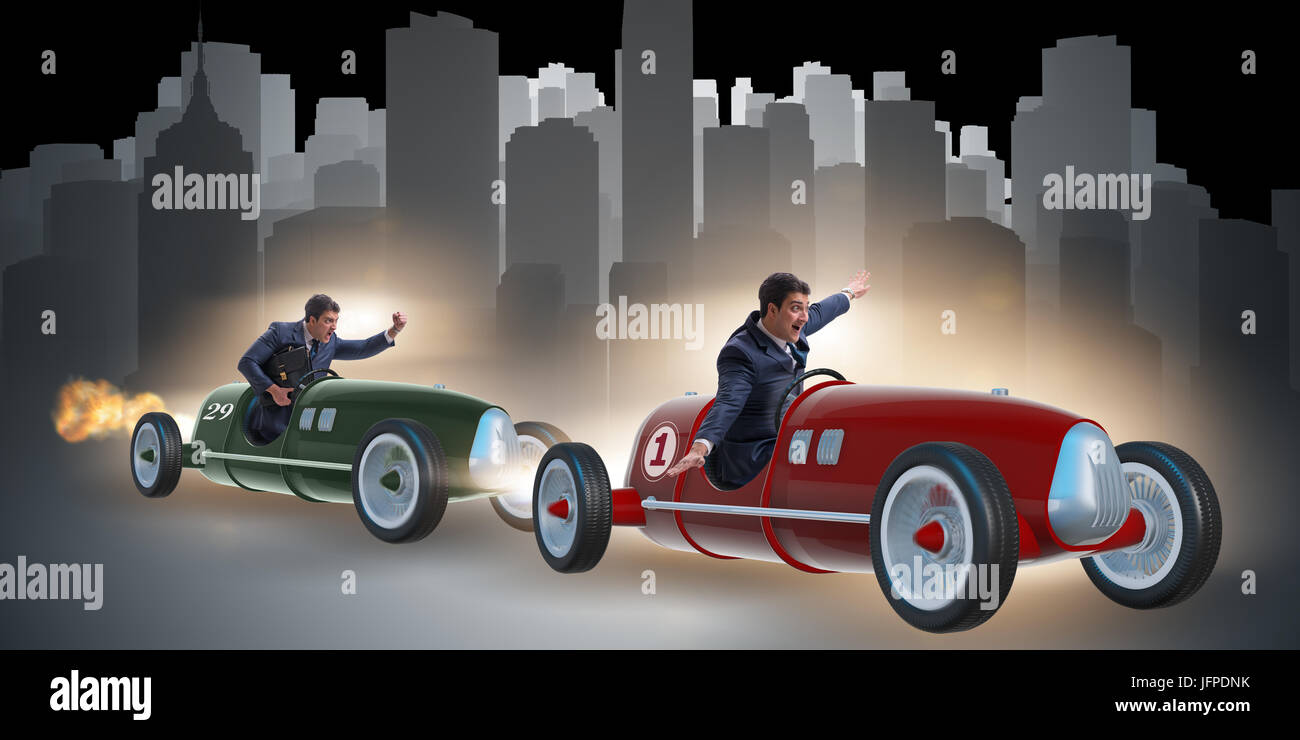 Competition concept with business people competing Stock Photo - Alamy