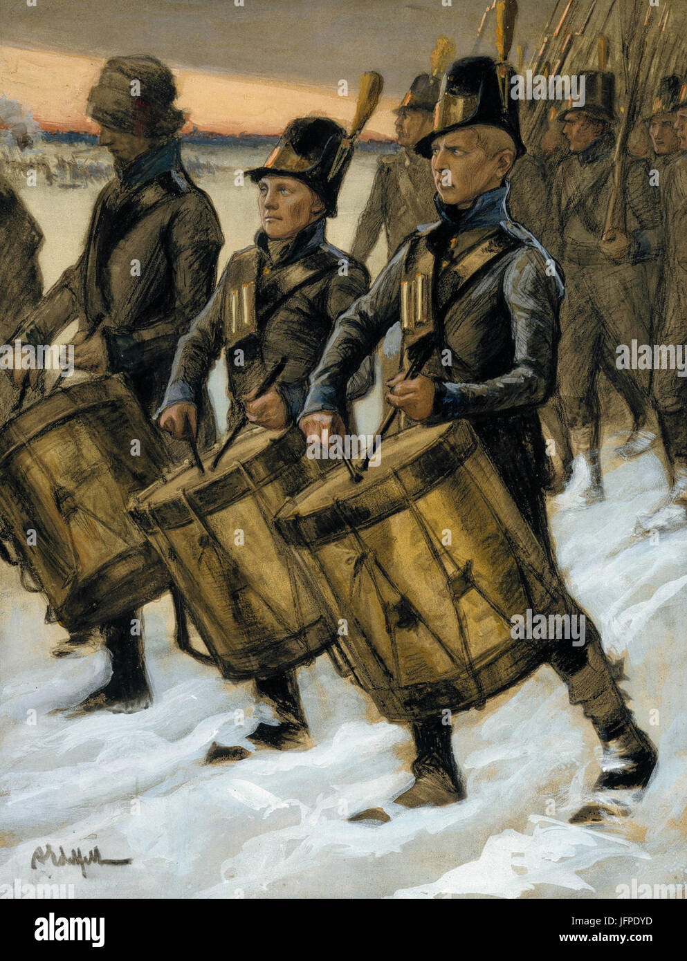 Albert Edelfelt - Originaalipiirustus Vänrikki Stoolin tarinain ...