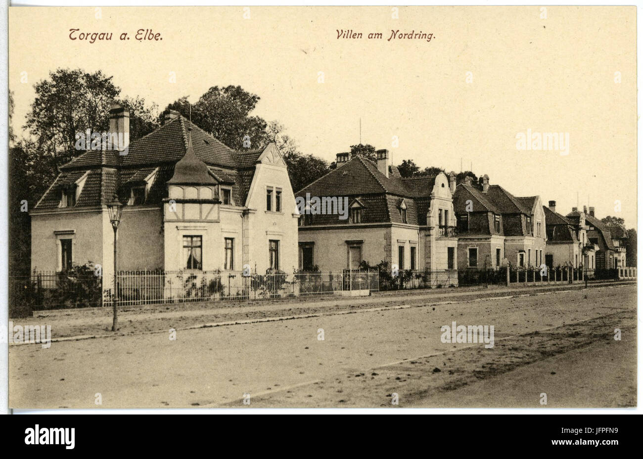 11595-Torgau-1910-Villen am Nordring-Brück & Sohn Kunstverlag Stock ...