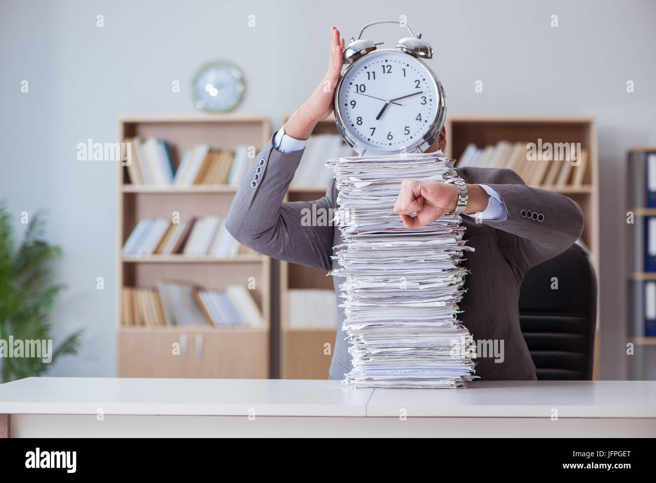 Office paperwork pile funny hi-res stock photography and images - Alamy
