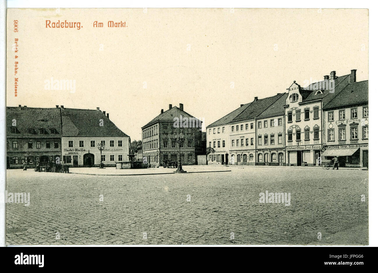 09906-Radeburg-1908-Am Markt-Brück & Sohn Kunstverlag Stock Photo - Alamy