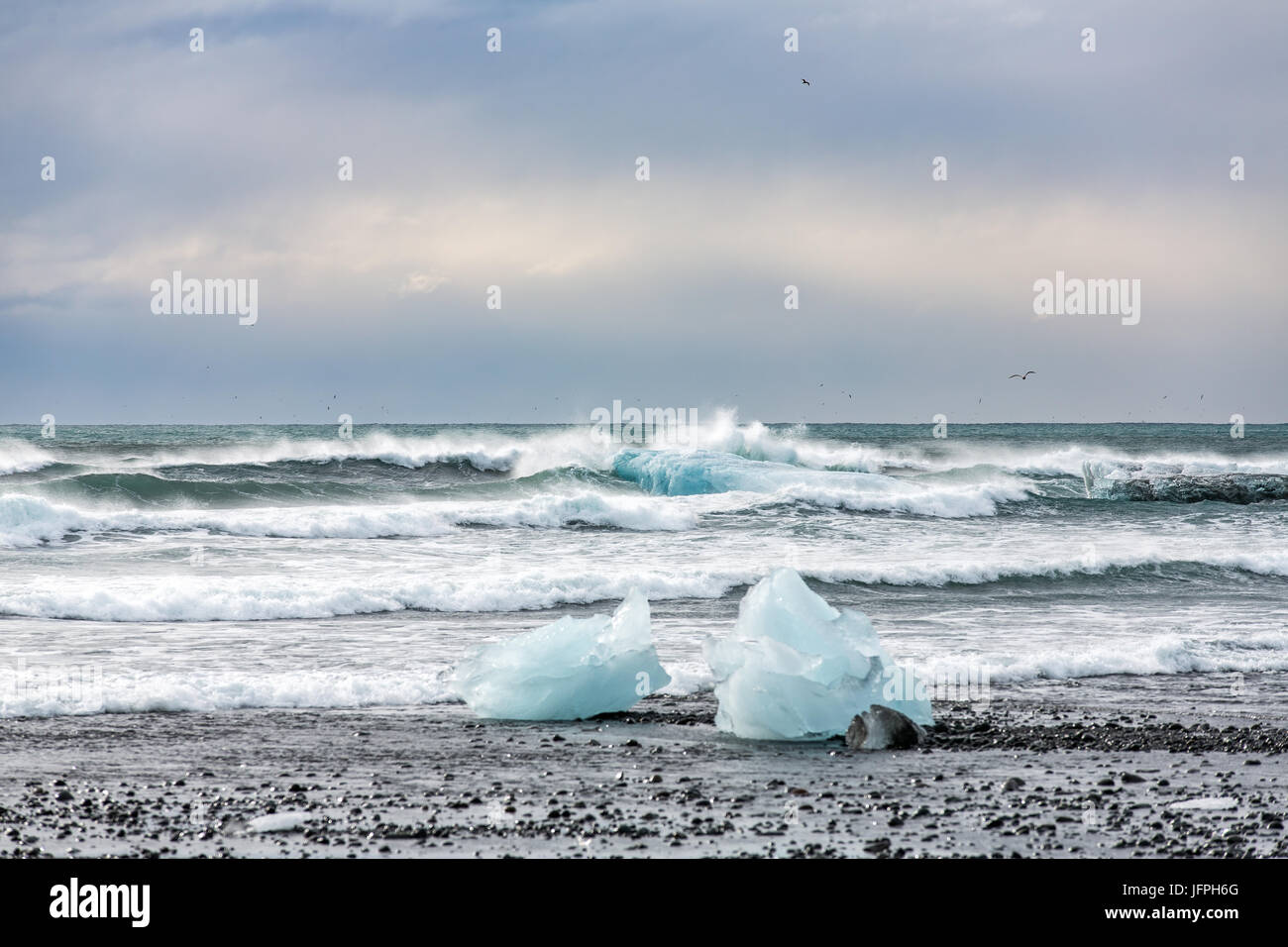 The ice beach in Iceland Stock Photo - Alamy