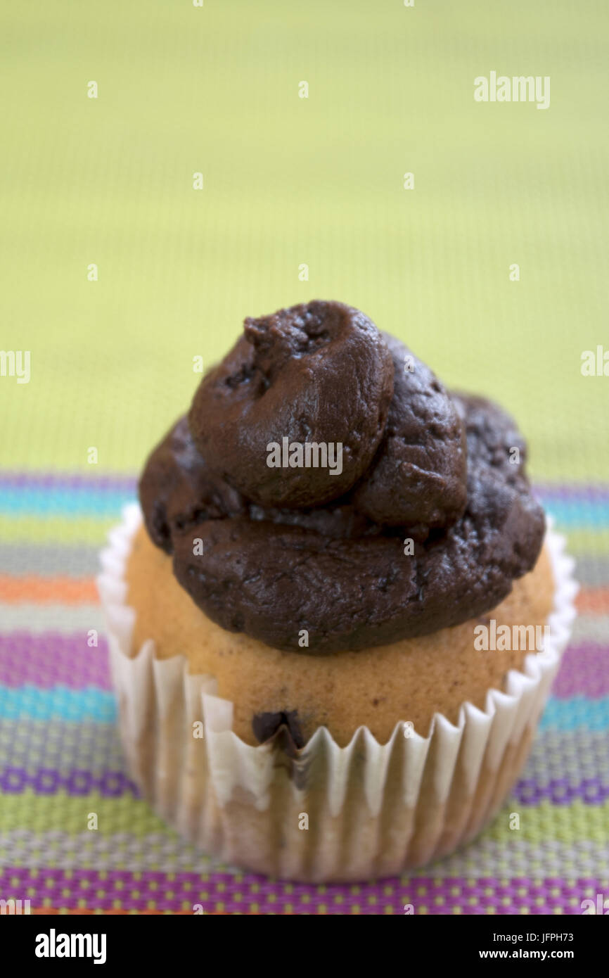 made by hand muffins with melted chocolate Stock Photo - Alamy