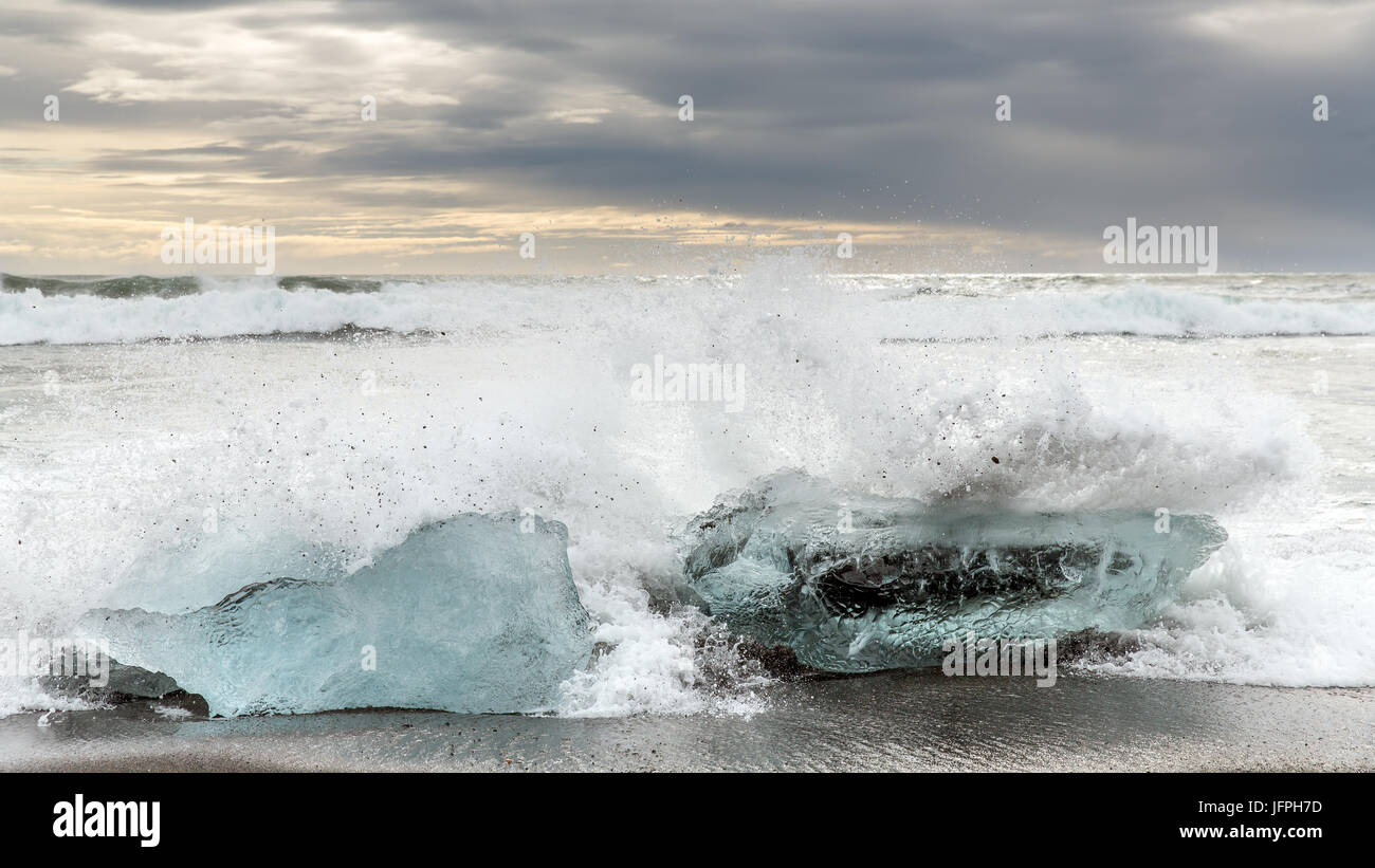 The ice beach in Iceland Stock Photo - Alamy