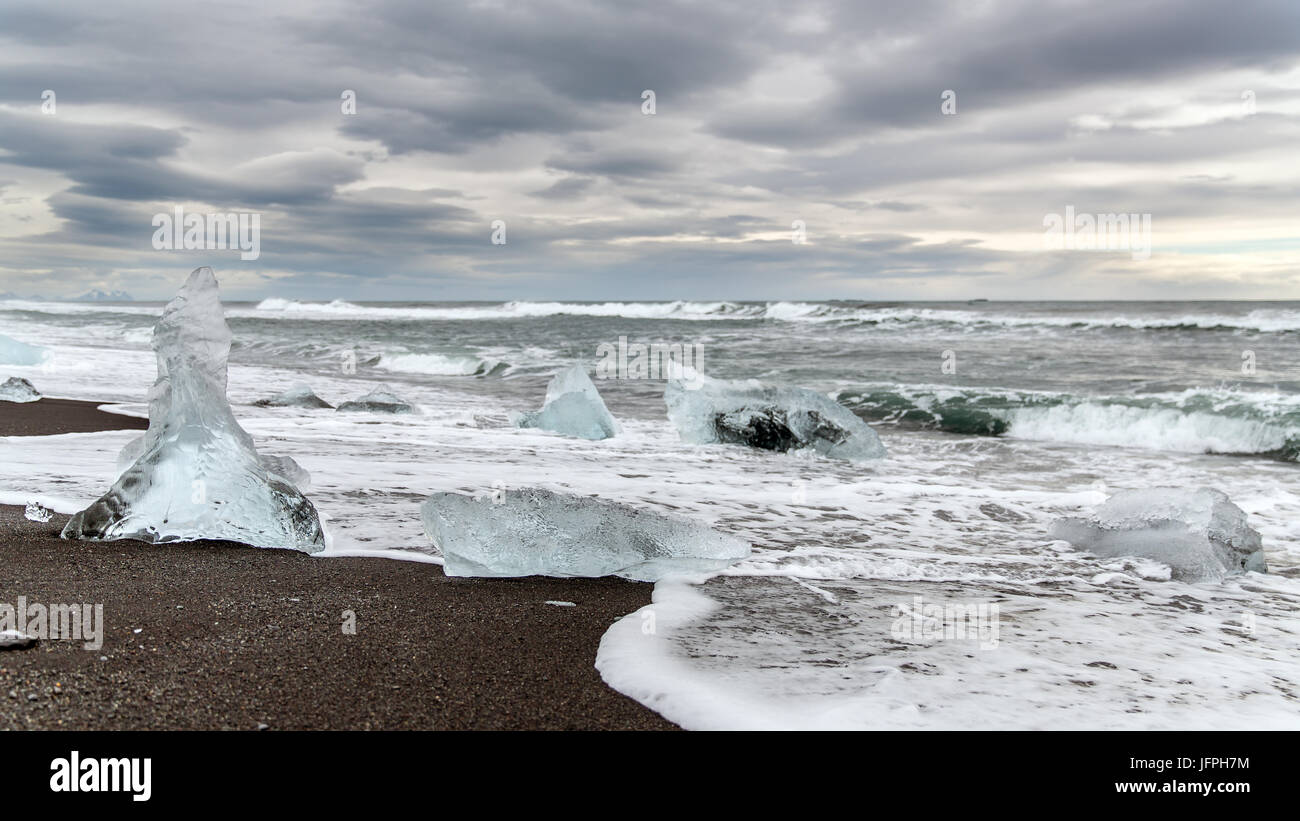 The ice beach in Iceland Stock Photo - Alamy