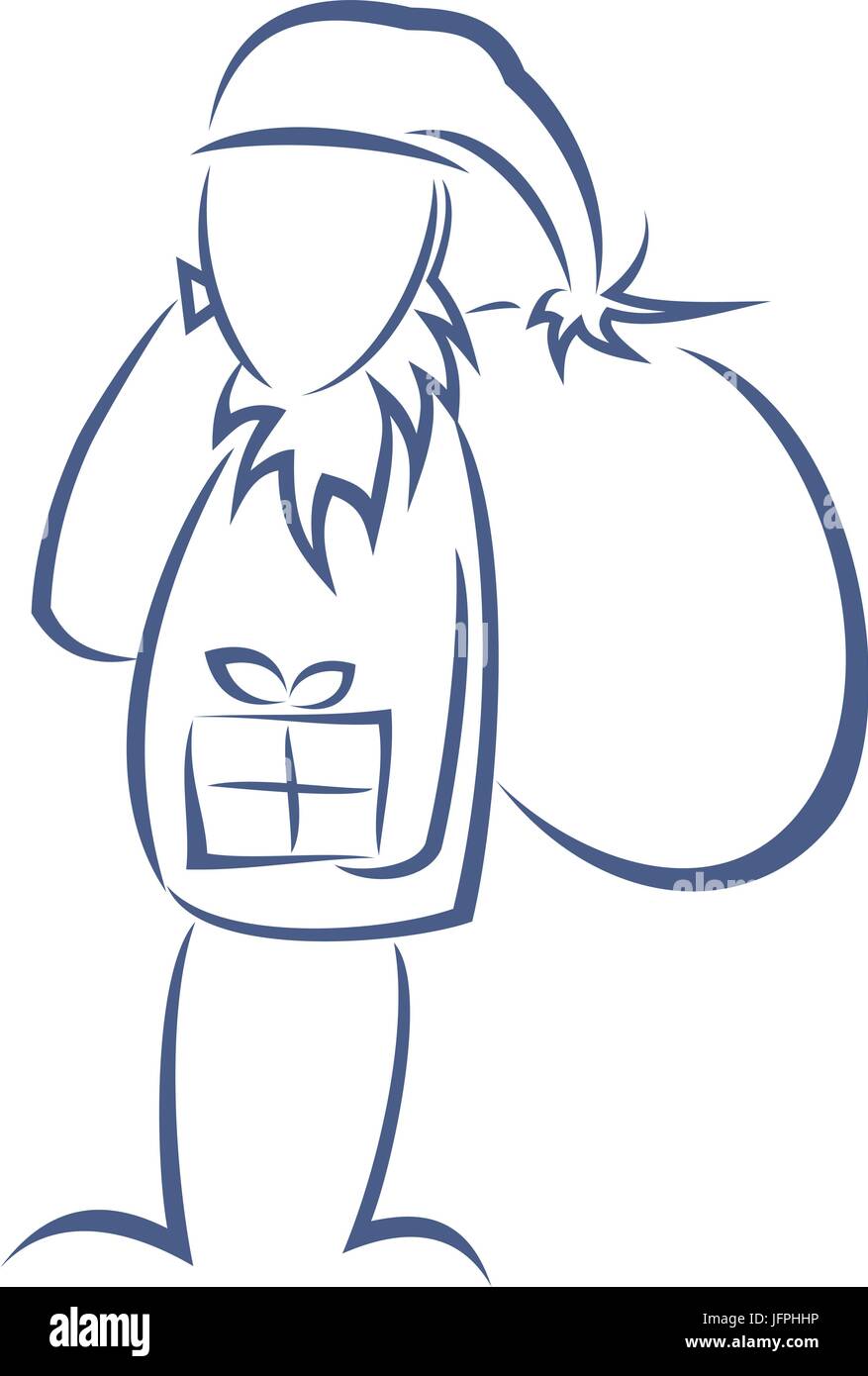 One santa claus man Stock Vector Images - Alamy