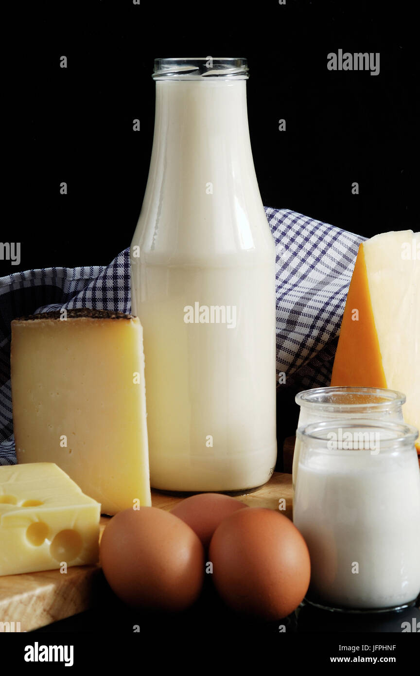 dairy products milk and cheese Stock Photo - Alamy