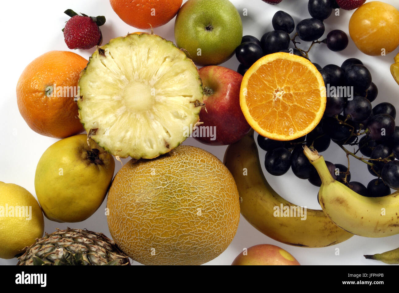 fruits with white background Stock Photo - Alamy