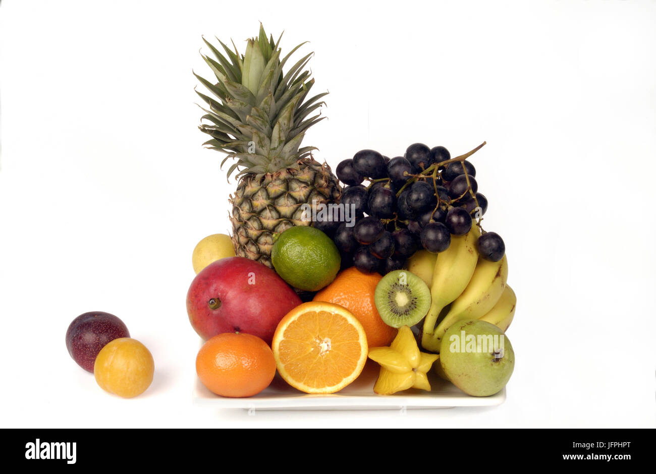 fruits with white background Stock Photo - Alamy