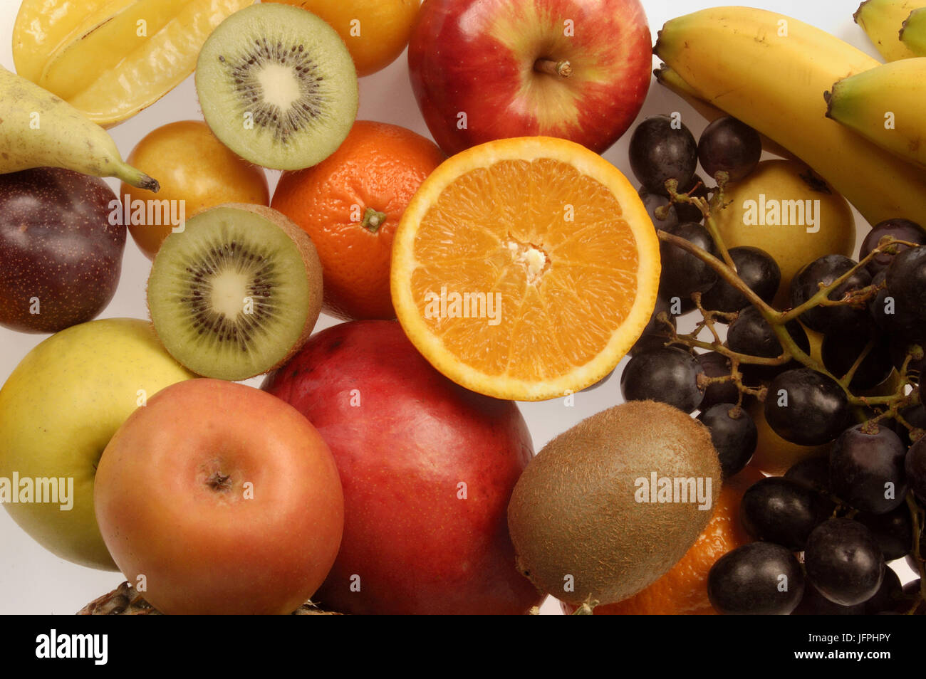 fruits with white background Stock Photo - Alamy