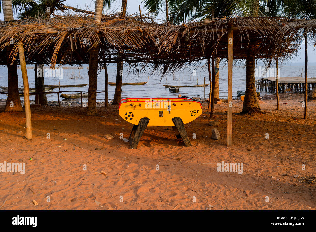 Table football in Benin beach Stock Photo - Alamy