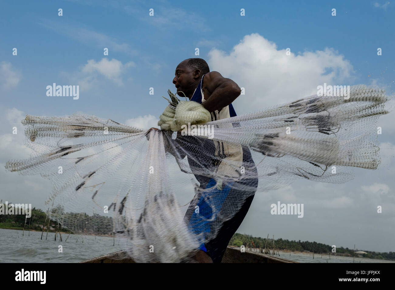 Traditional fishing in Benin Stock Photo - Alamy