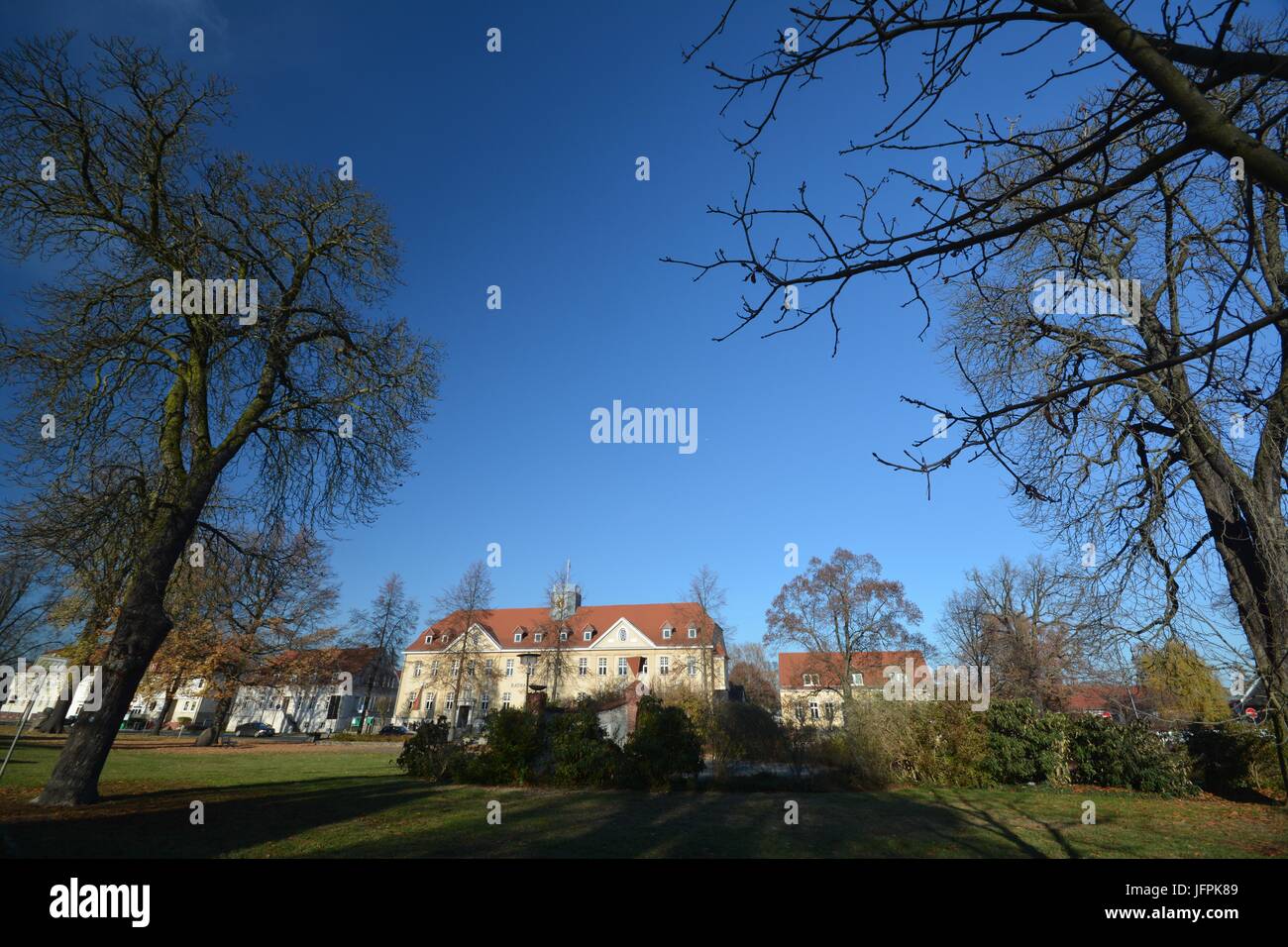 Town hall in Falkensee (Rathaus in Falkensee) in Brandenburg in ...