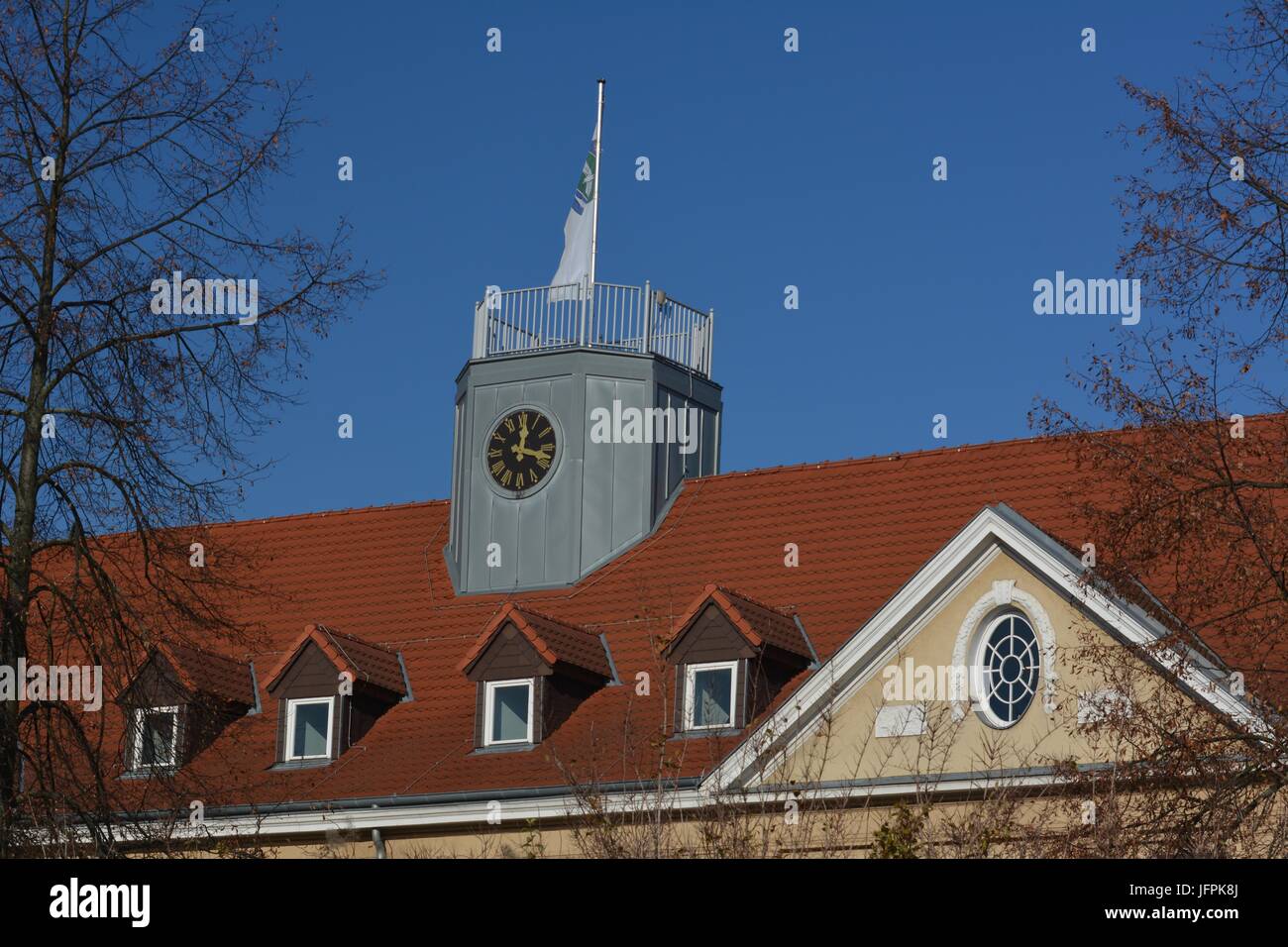 Town hall in Falkensee (Rathaus in Falkensee) in Brandenburg in ...