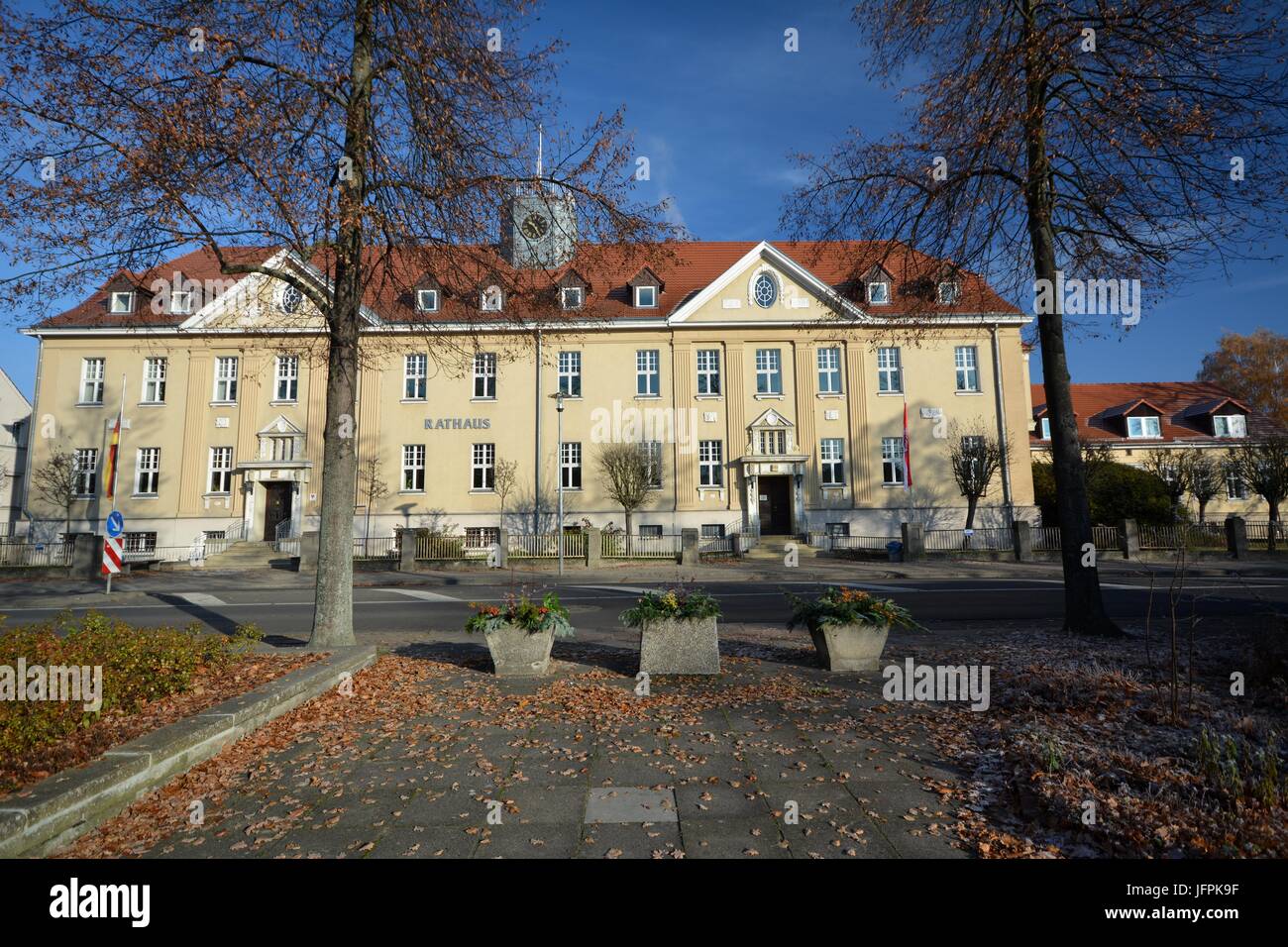 Town hall in Falkensee (Rathaus in Falkensee) in Brandenburg in ...