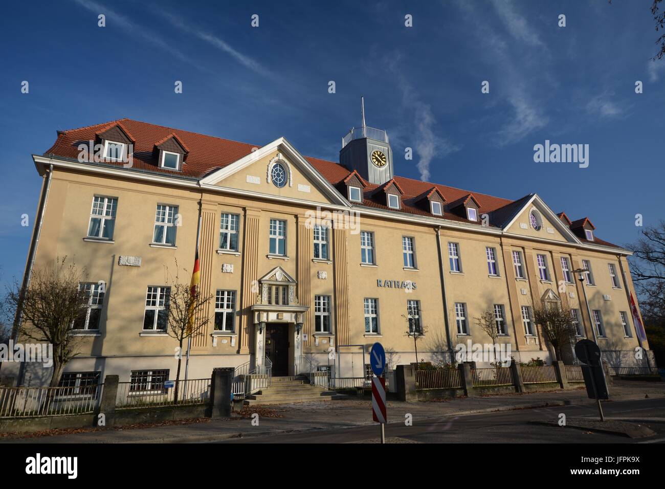 Town hall in Falkensee (Rathaus in Falkensee) in Brandenburg in ...