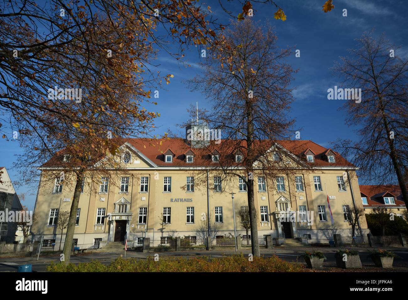 Town hall in Falkensee (Rathaus in Falkensee) in Brandenburg in ...