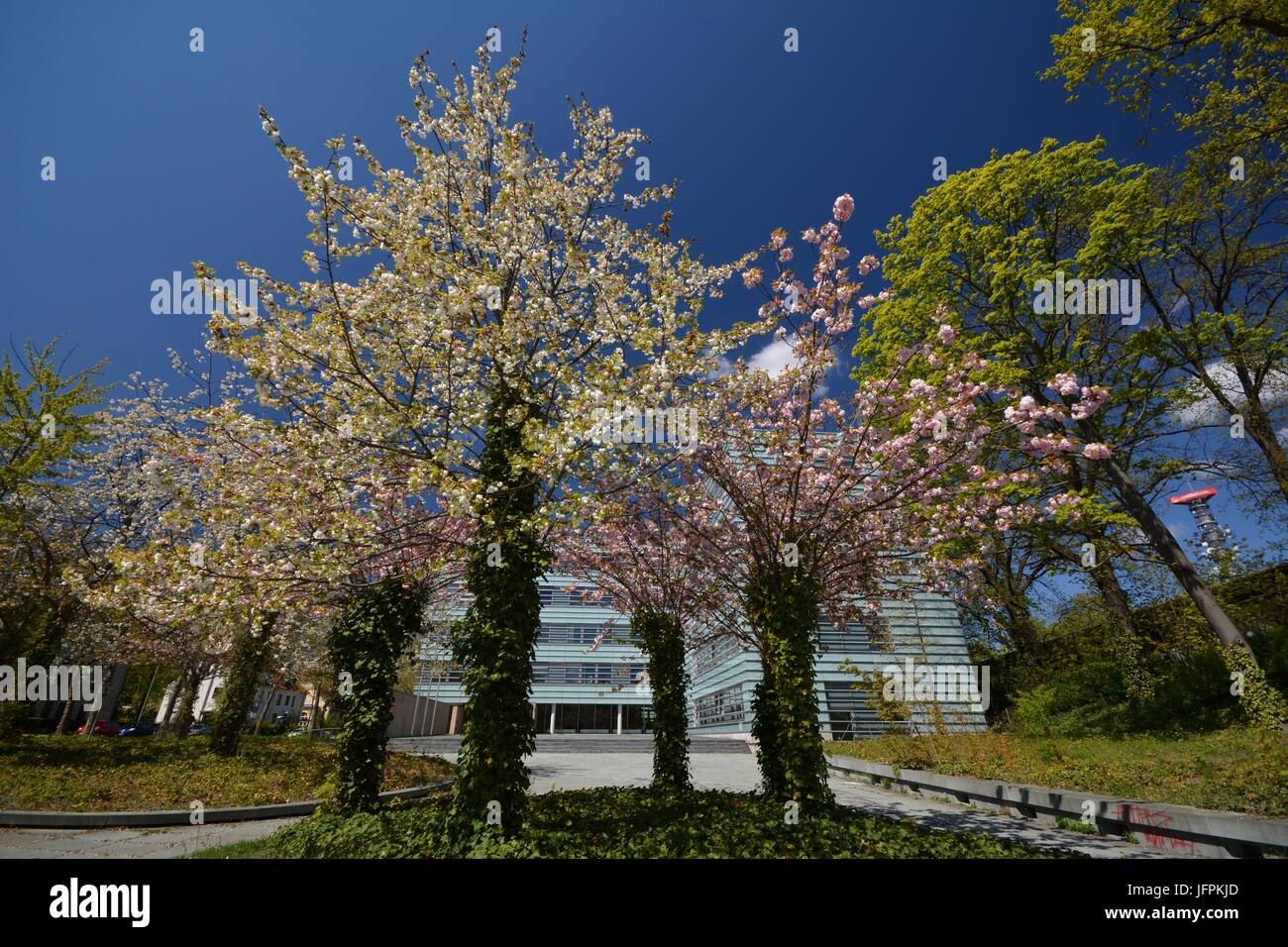 Spring in Berlin at the station Attilastrasse on May 2, 2016, Germany ...