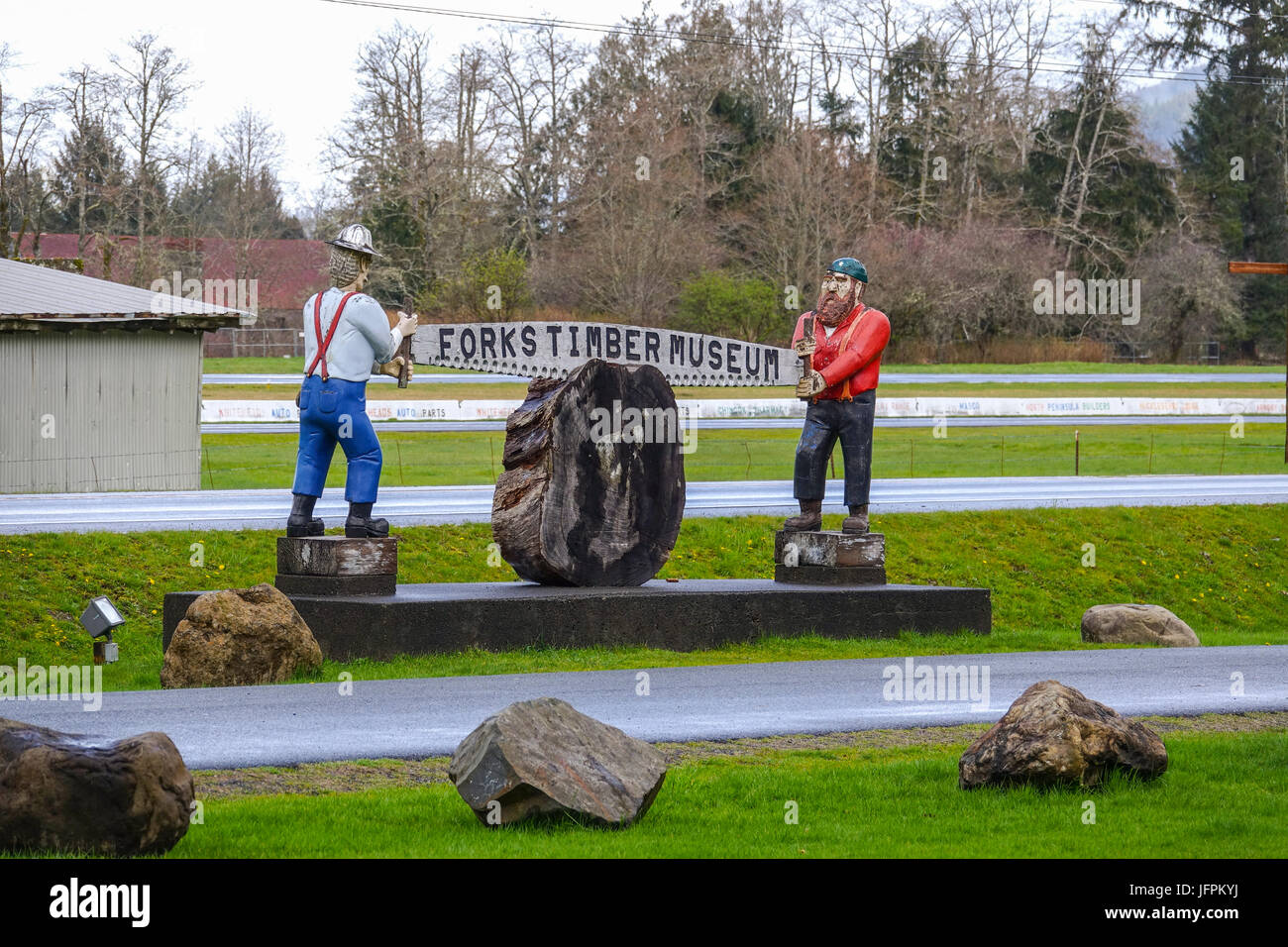 Forks Timber Museum Stock Photo - Alamy