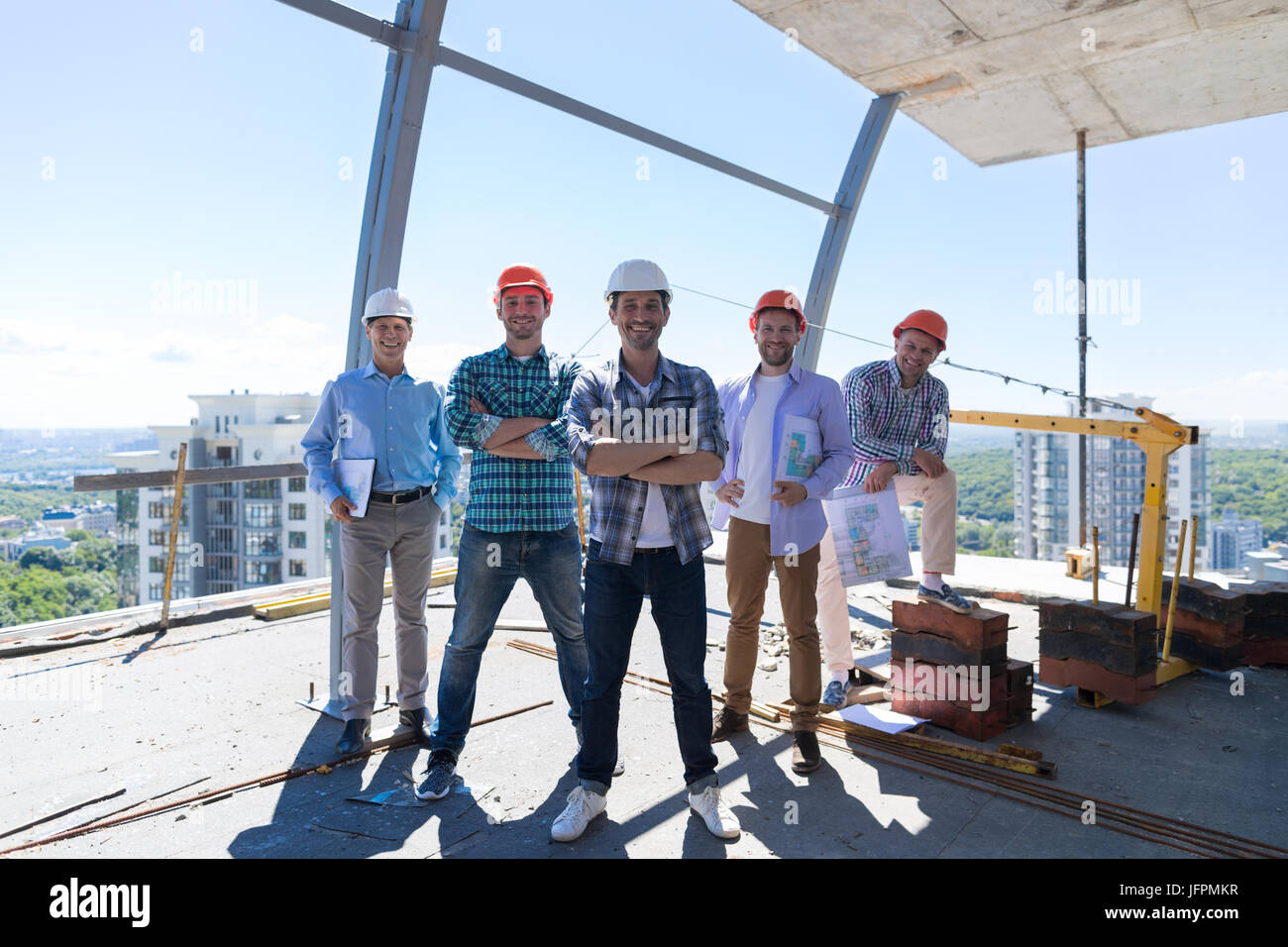 Happy builders architect construction hi-res stock photography and ...