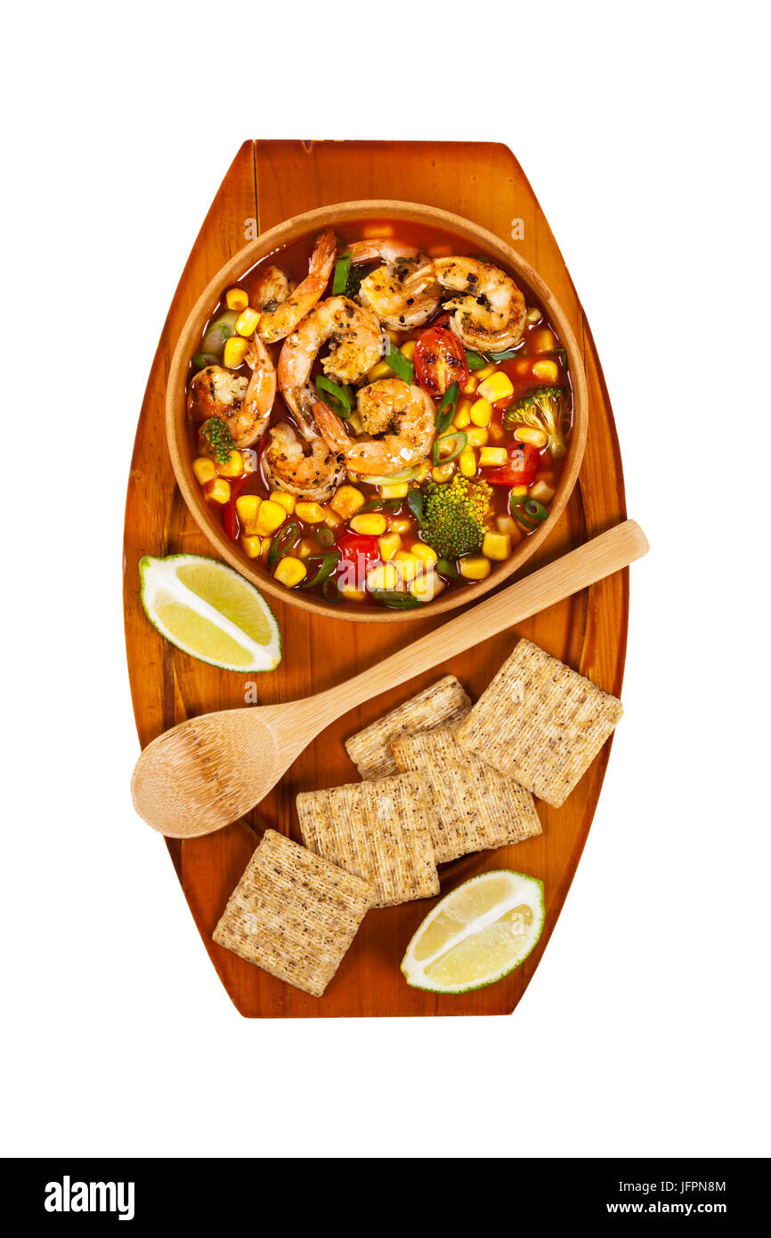 Dinner salad fish soup Cut Out Stock Images & Pictures - Alamy