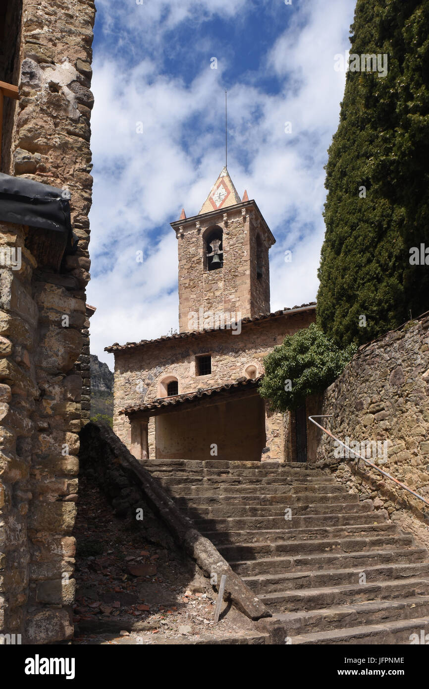 Romanesque church of Joanetes, Garrotxa, Girona province, Catalonia ...