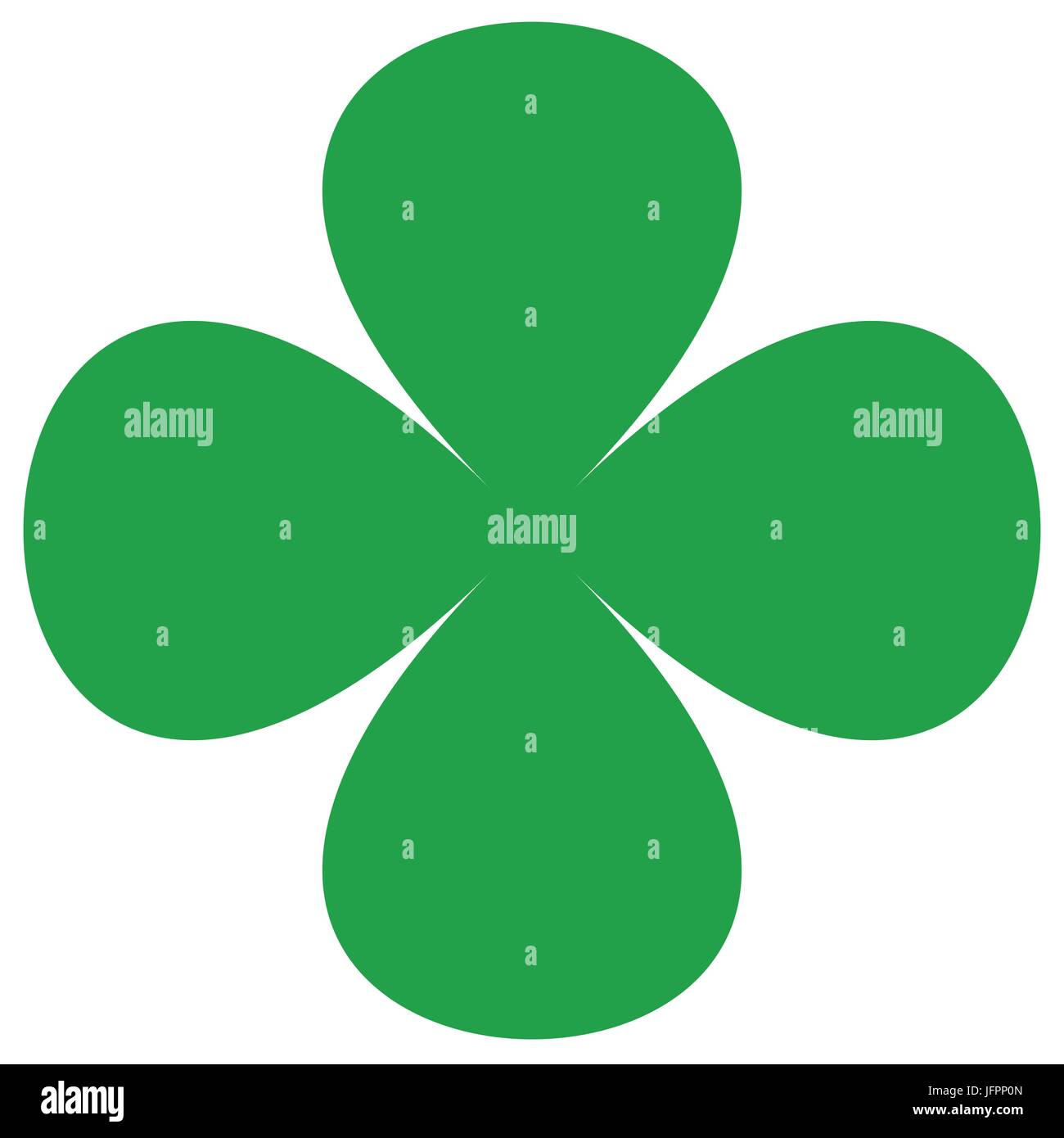 Four-leaf clover symbol. Simple flat icon for luck, lucky concepts ...