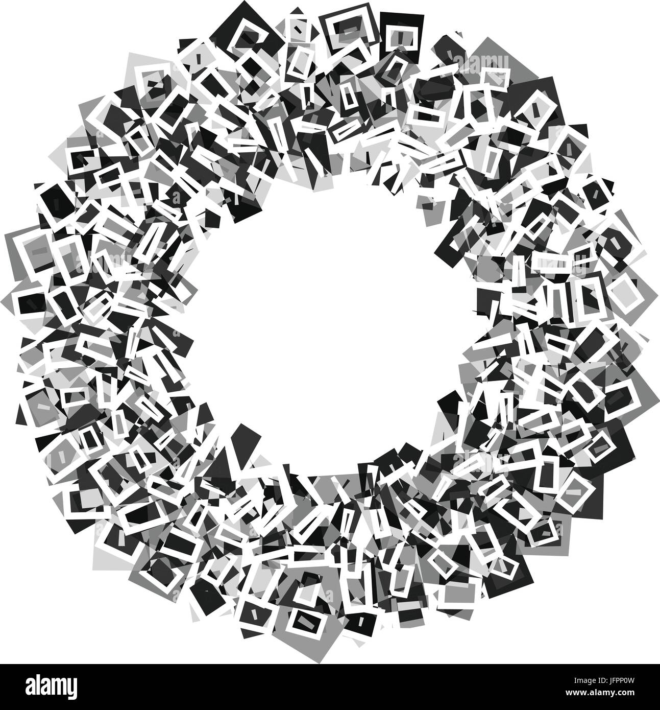 Abstract geometric art with circular motif. Geometric black and white ...