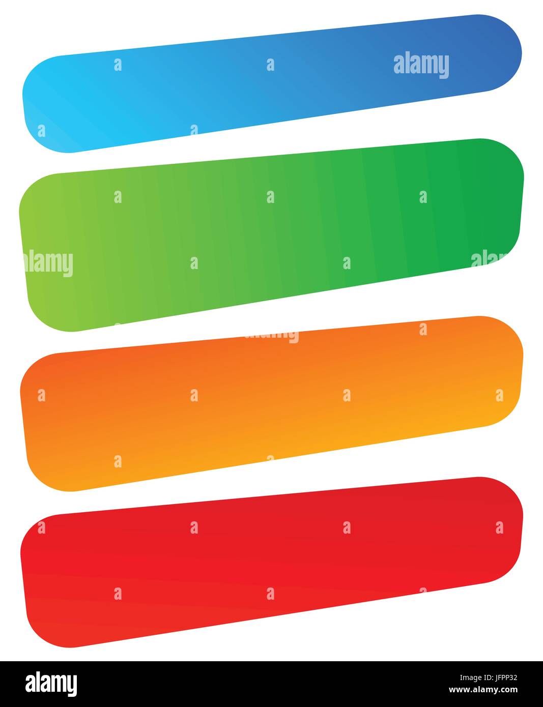 Set of simple banner, button shapes. Colorful banners, buttons in ...