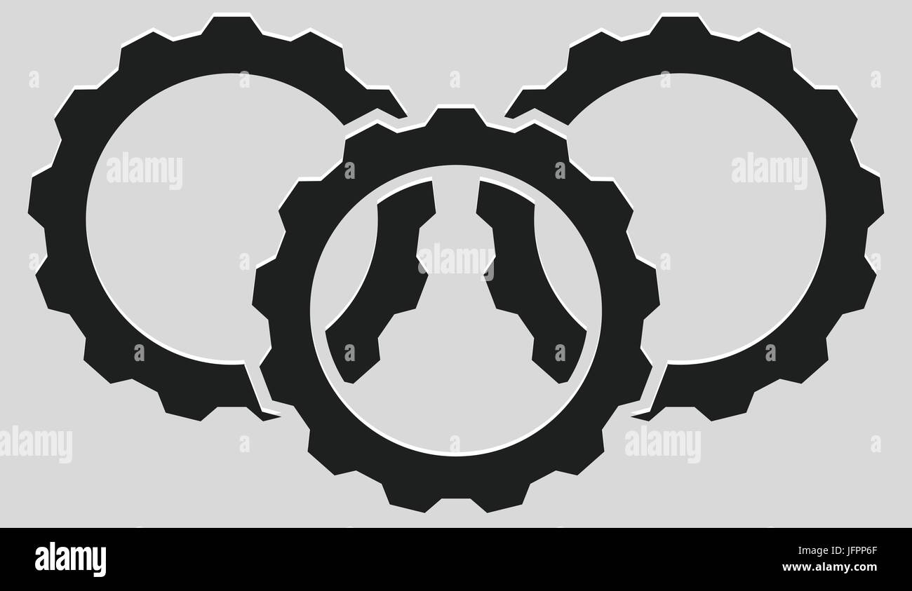 Gear icon, gear symbol for maintenance, repair or development concept ...