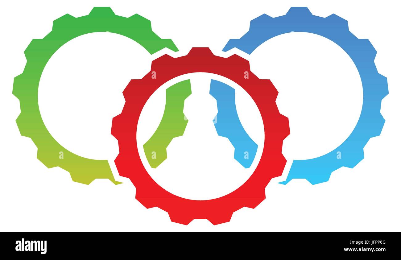 Gear icon, gear symbol for maintenance, repair or development concept ...