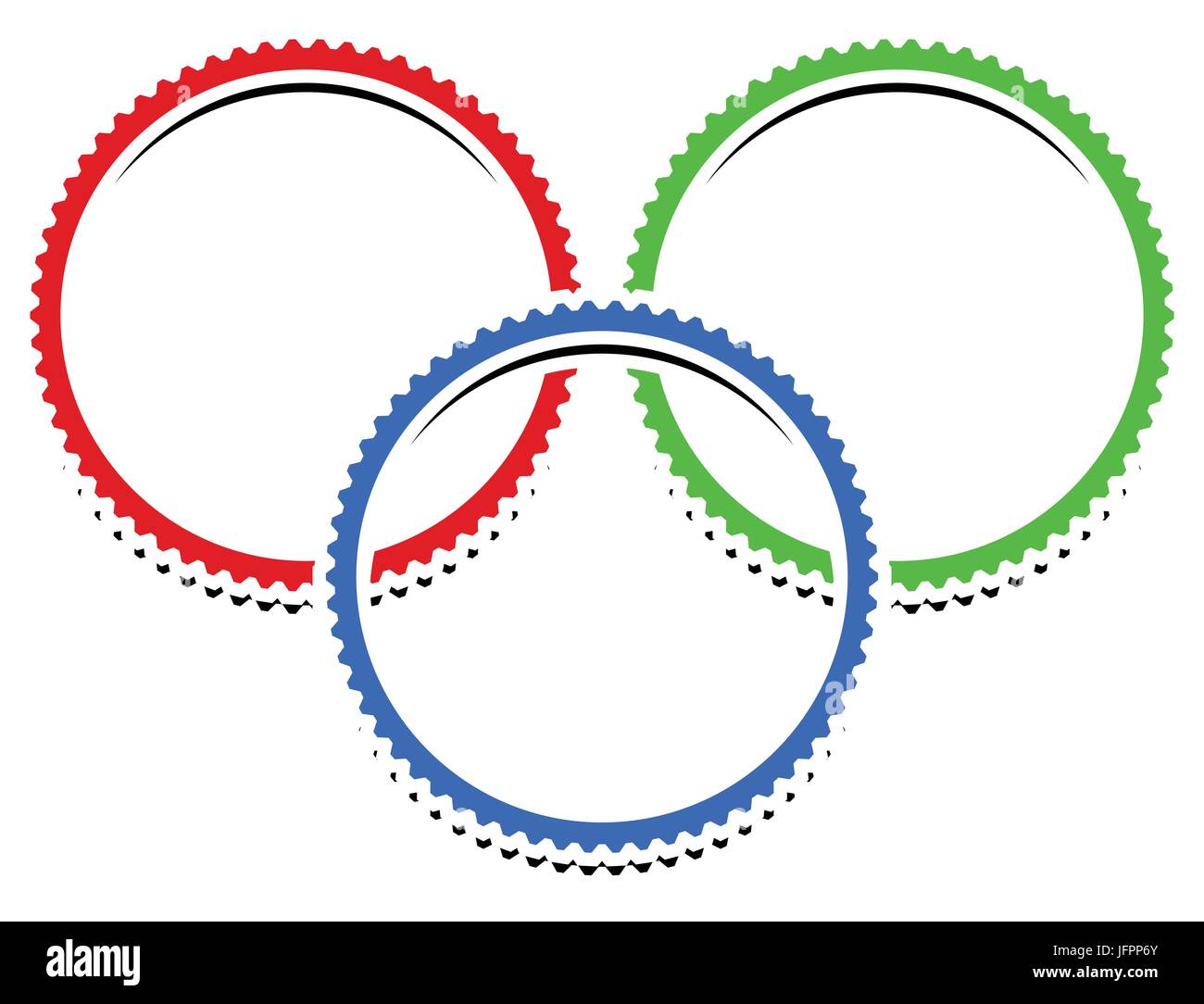 Icon / symbol / element with overlapping gear shapes. Three gears ...