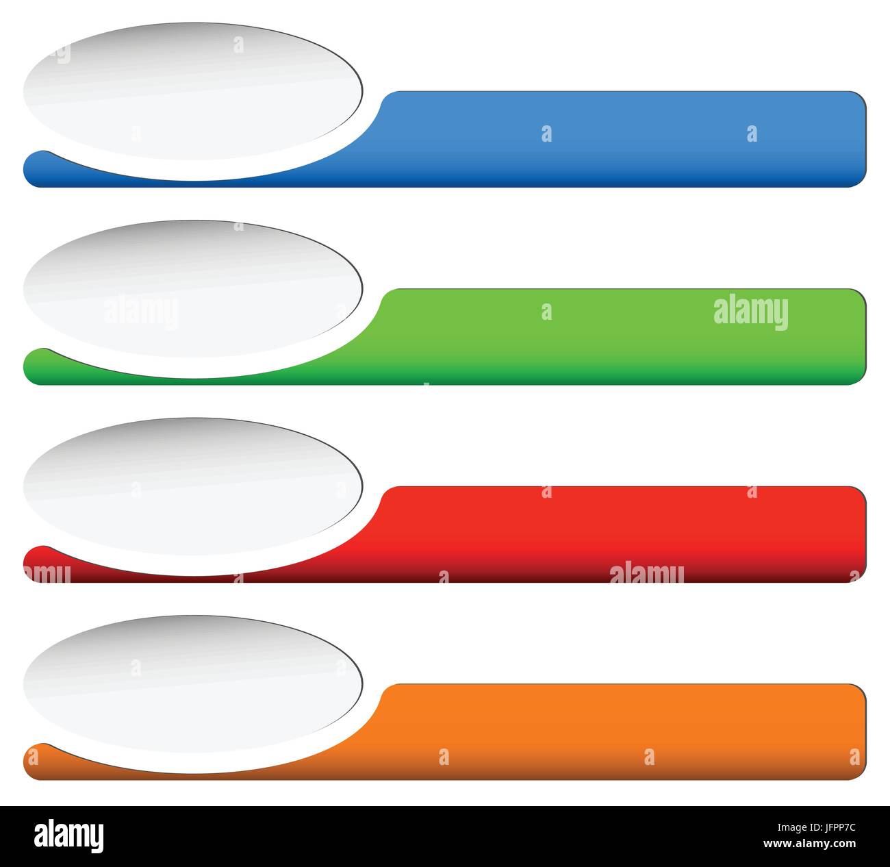 Button or banner elements. Colorful label, tag for your messages ...