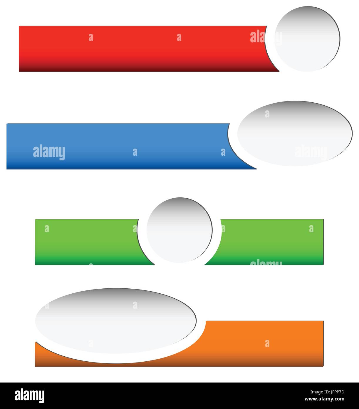 Button or banner elements. Colorful label, tag for your messages ...