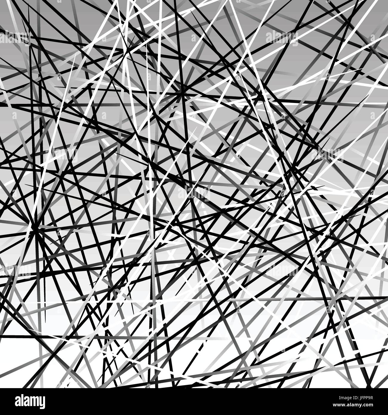 Chaotic grayscale lines texture. Abstract geometric illustration Stock ...