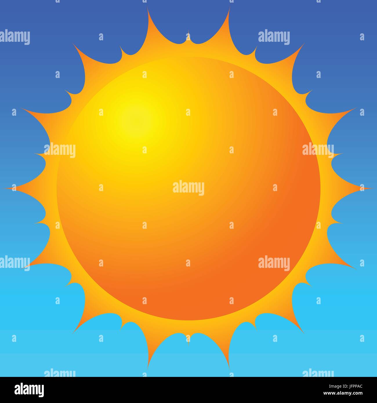 Sun vector clip-art. Sun illustration for weather, summer, vacation ...