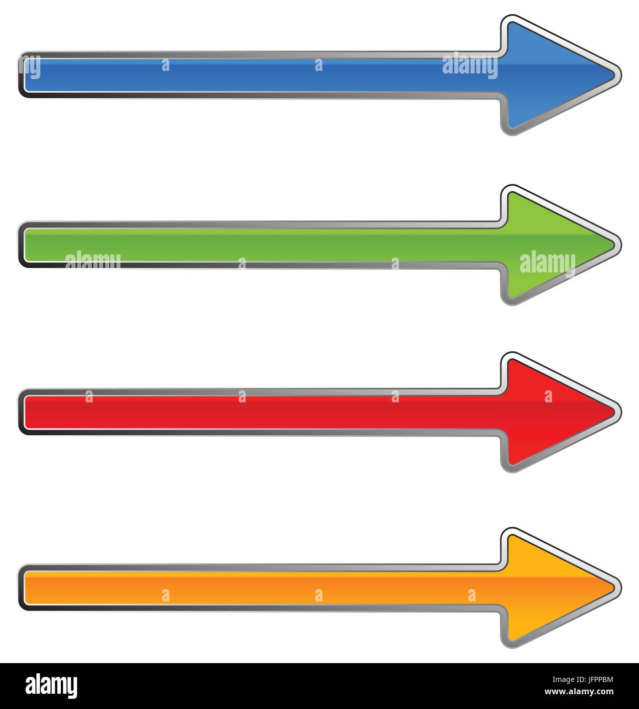 Colorful arrow template. Arrow shapes in different colors Stock Vector ...