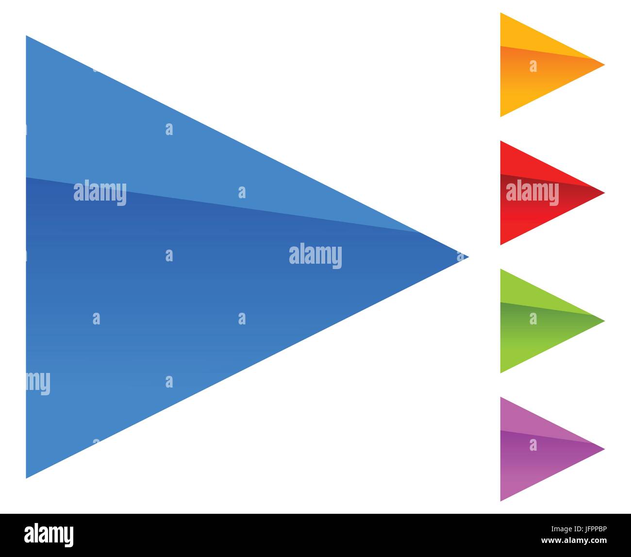 Colorful arrow template. Arrow shapes in different colors Stock Vector ...