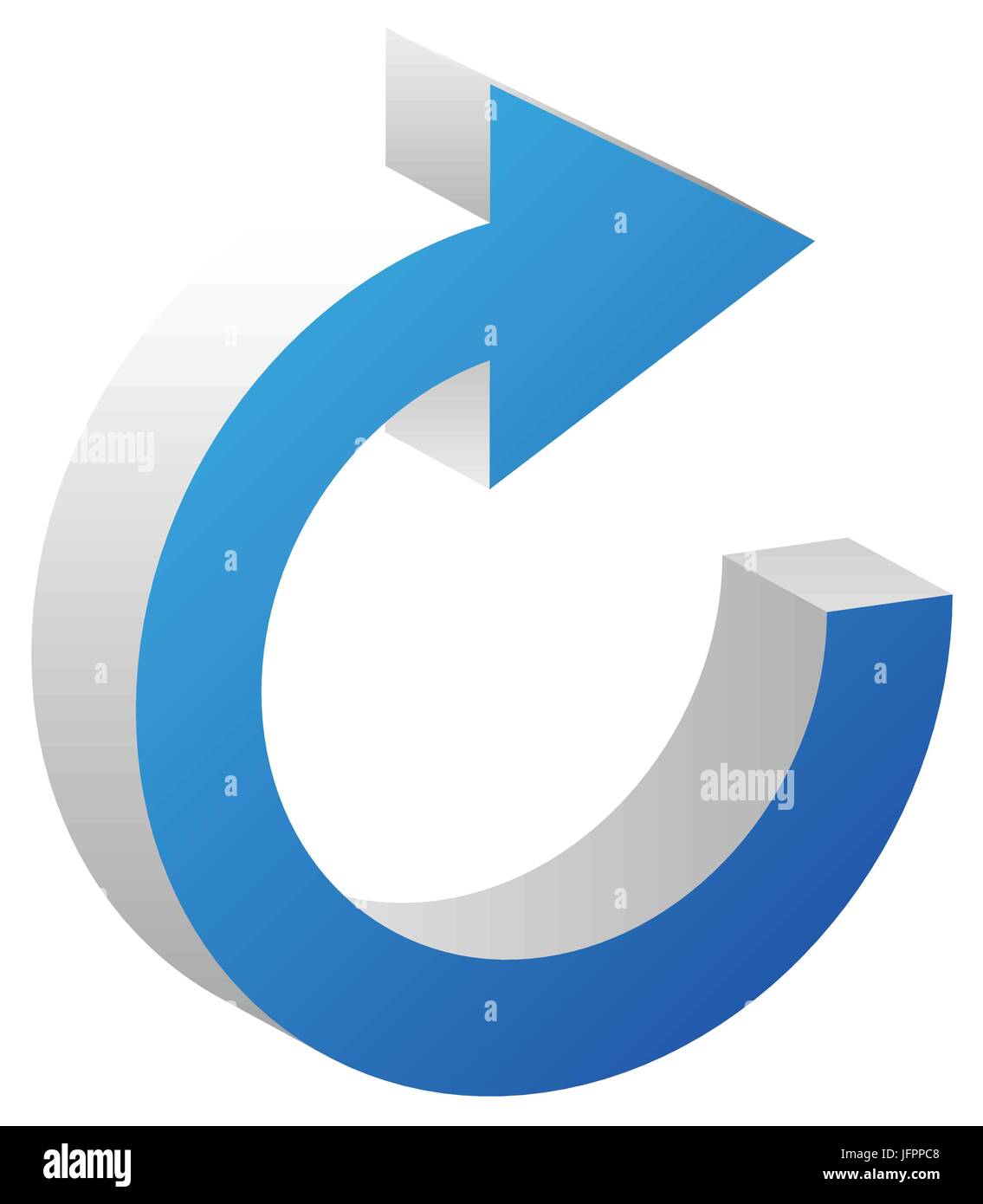 Circular arrow for cycle, loop, sync or rotation related icon Stock ...