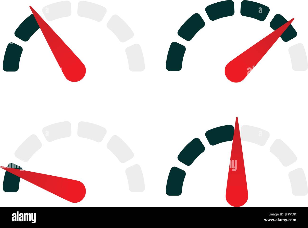 Gauge level-indicator symbol set from low to high Stock Vector Image ...