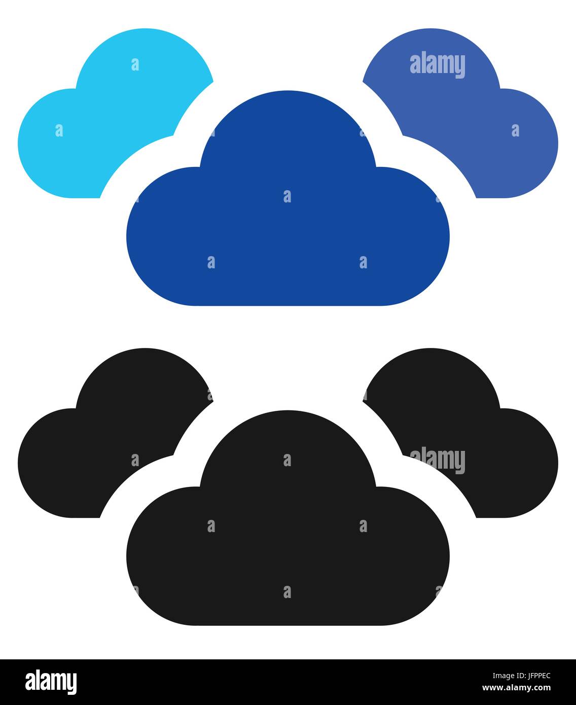Cloud symbol. Simple cloud silhouette icon / symbol Stock Vector Image ...