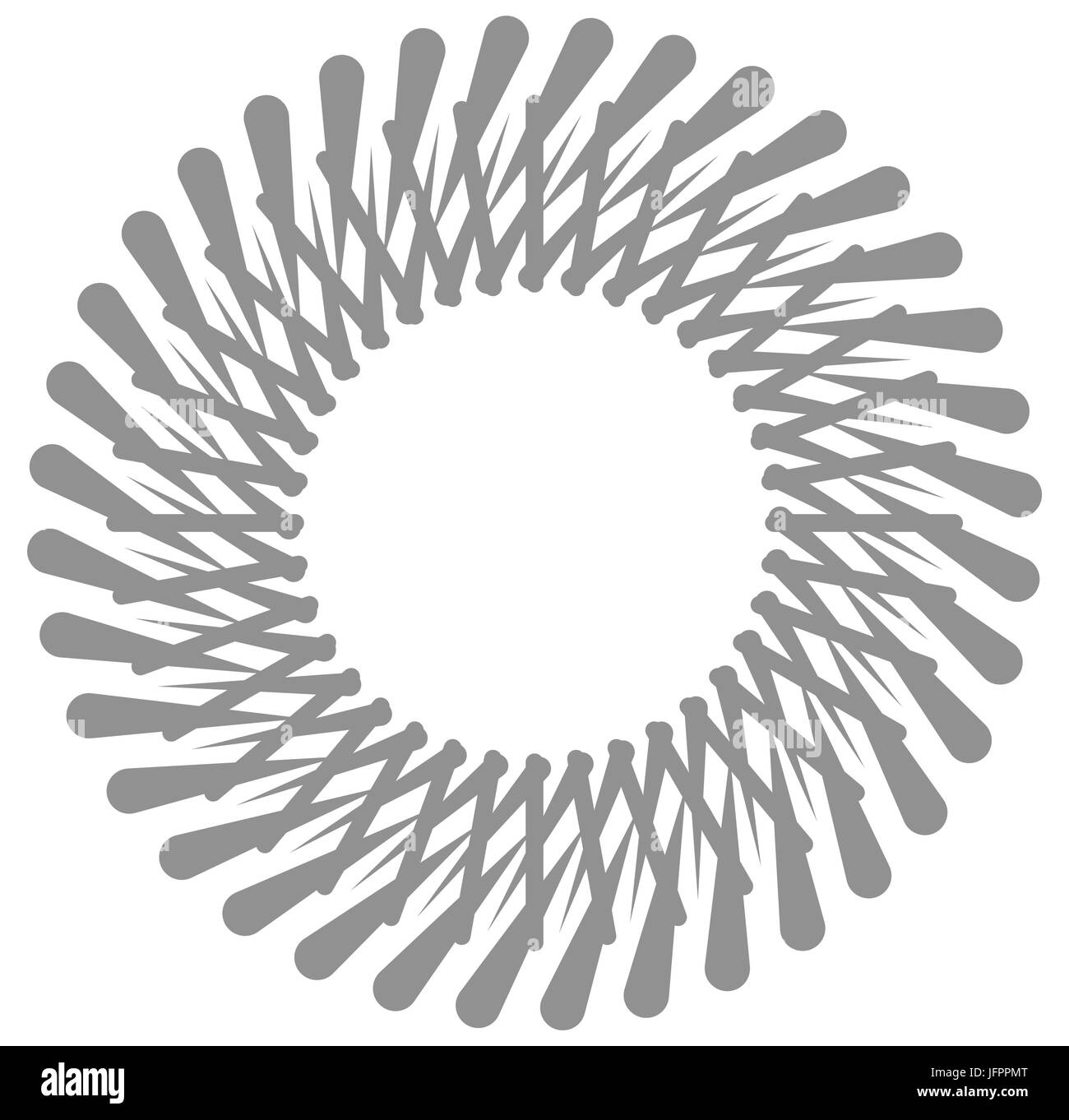 Radial, circular style geometric design element. Simple mandala-like ...