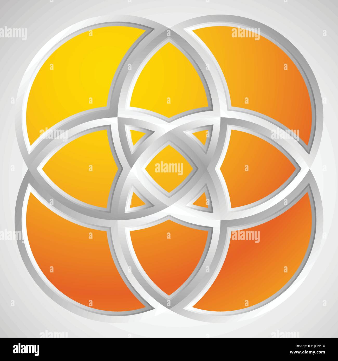 Shape with overlapping circles motif. Geometric intersecting circles ... Shape with overlapping circles motif. Geometric intersecting circles ...