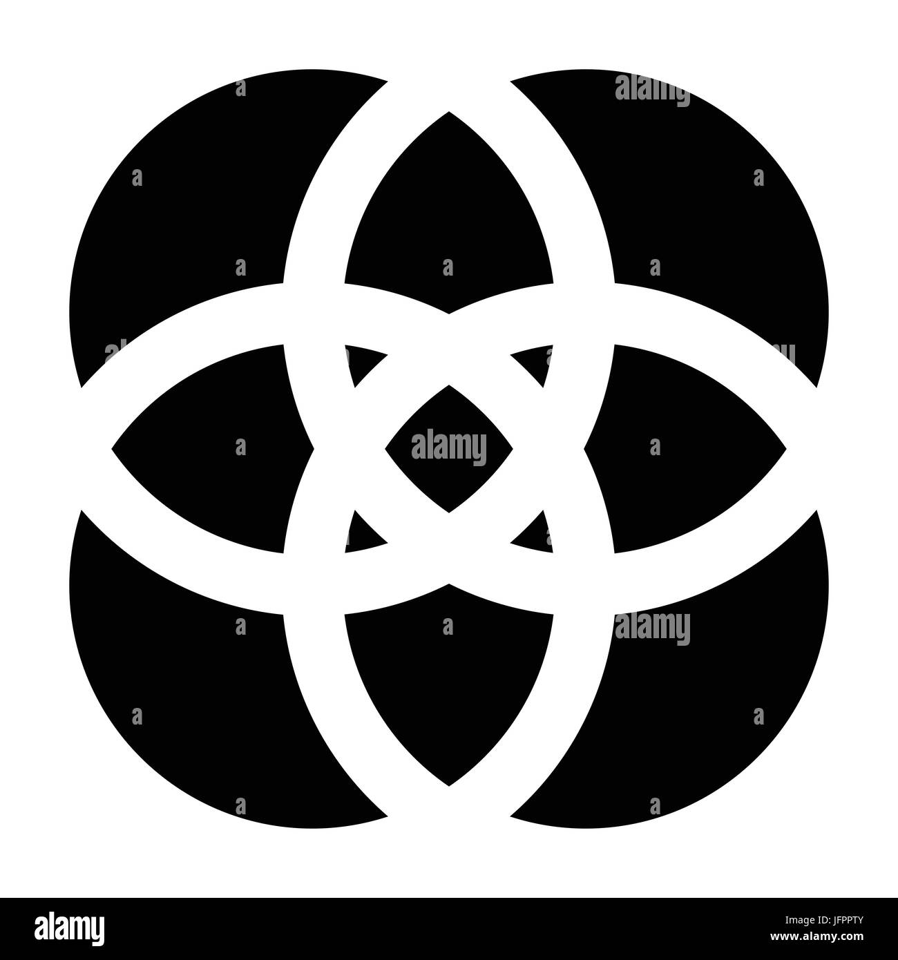 Shape with overlapping circles motif. Geometric intersecting circles ...
