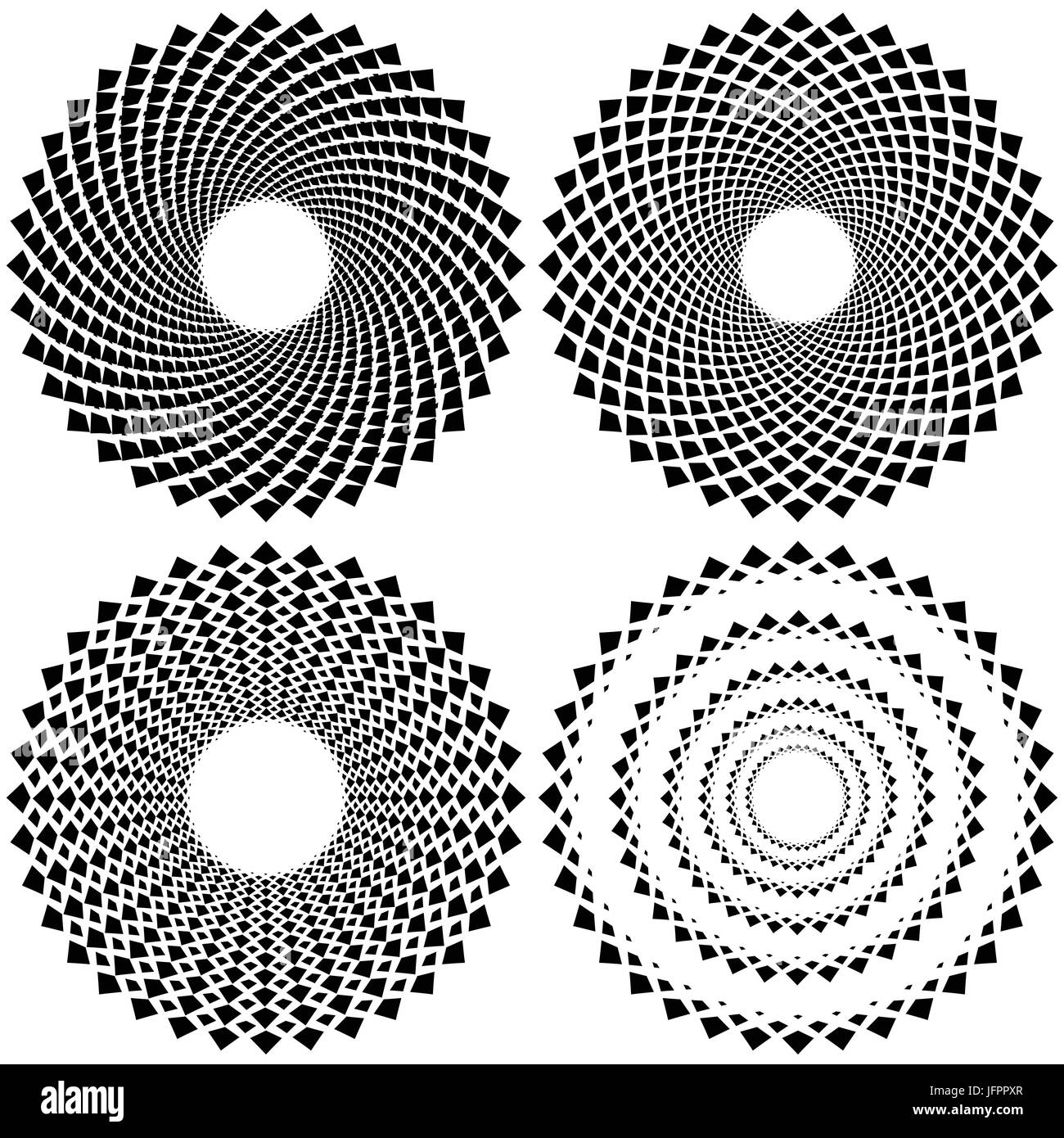 Abstract geometric art with circular motif. Geometric black and white ...