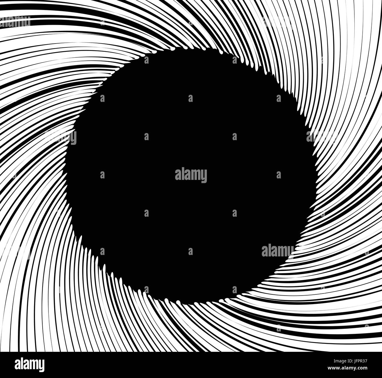Monochrome spiral geometric. Rotating radial lines abstract design element Stock Vector Image ...