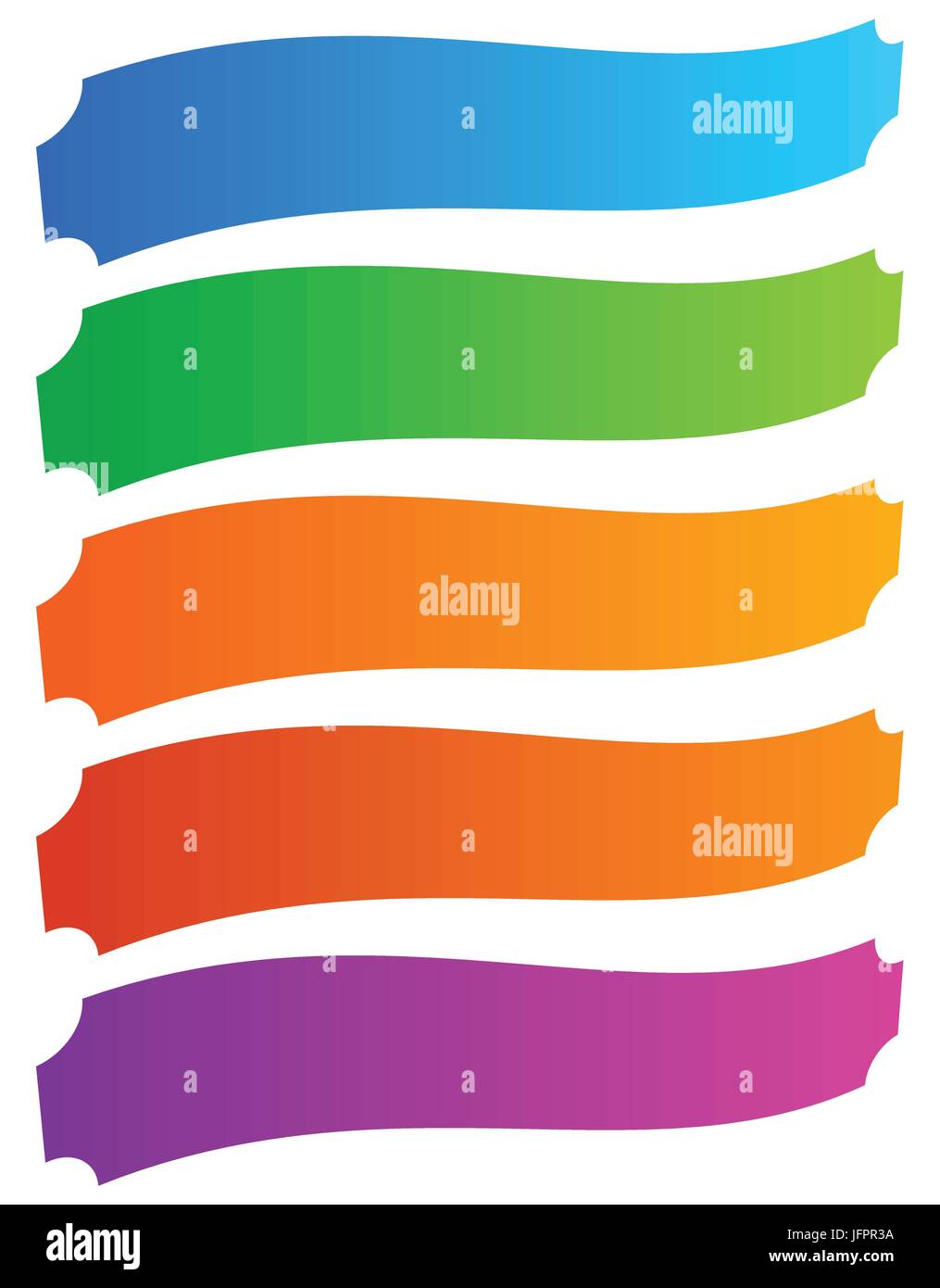 Set of simple banner, button shapes. Colorful banners, buttons in ...