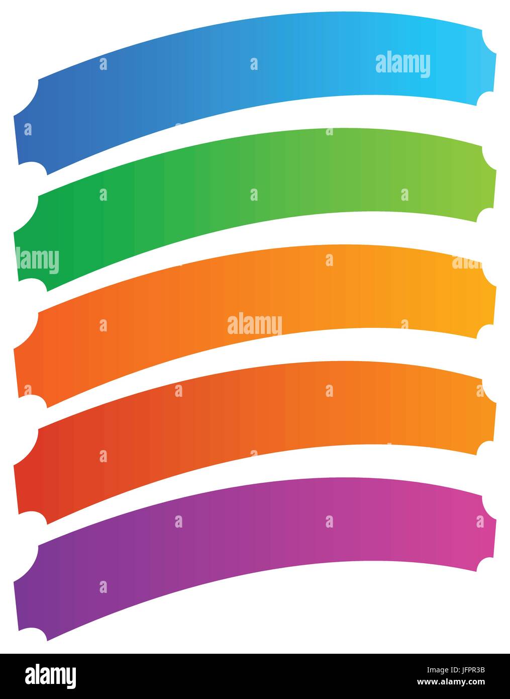 Set of simple banner, button shapes. Colorful banners, buttons in ...