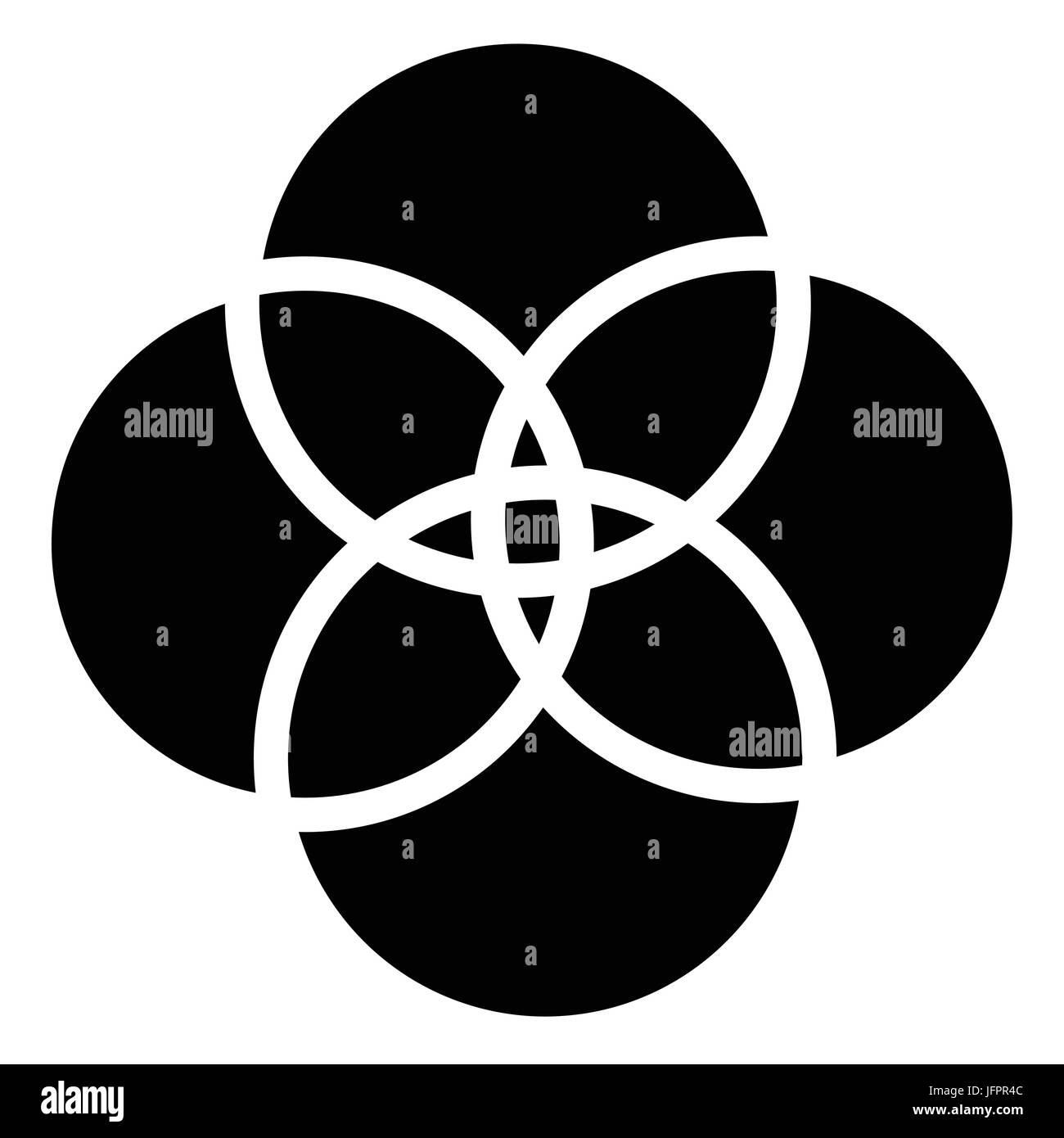 Overlapping basic shapes abstract element with slight distortion ...